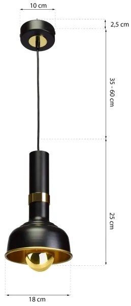 Lustr na lanku MARGO 1xE27/5,5W/230V
