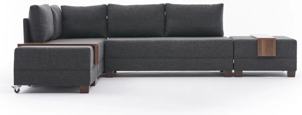 Hanah Home Rohová pohovka FLY antracit levá 280 cm 825BLC2668