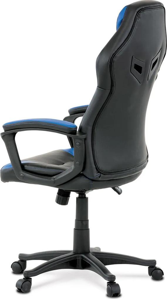 Autronic Herní židle KA-Y209 BLUE, modrá/černá ekokůže