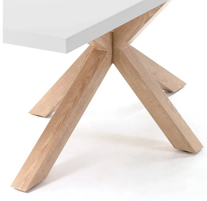 Jídelní stůl arya table 160 x 100 cm bílý, přírodní MUZZA