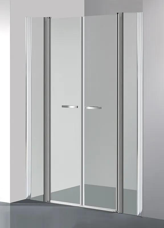 ARTTEC Dvoukřídlé sprchové dveře do niky COMFORT F 15 čiré sklo 148 - 153 x 195 cm XCOM0184