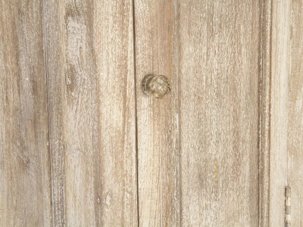furniture-nabytek.cz - Masivní koupelnová vysoká komoda Patinor z mangového dřeva, lakovaná, přírodní – 48×33×130 cm