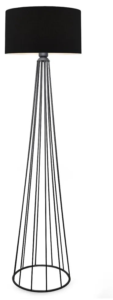 Designová stojanová lampa Fellini II 155 cm černá