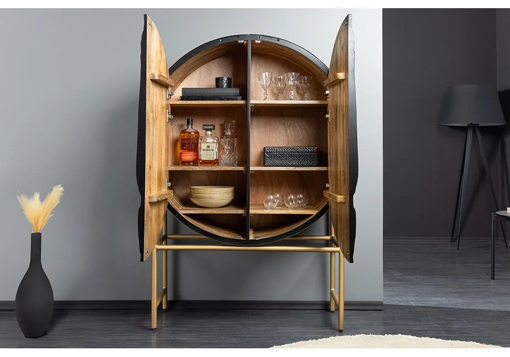 Massive home | Vysoká komoda Lion 160cm masiv mango black