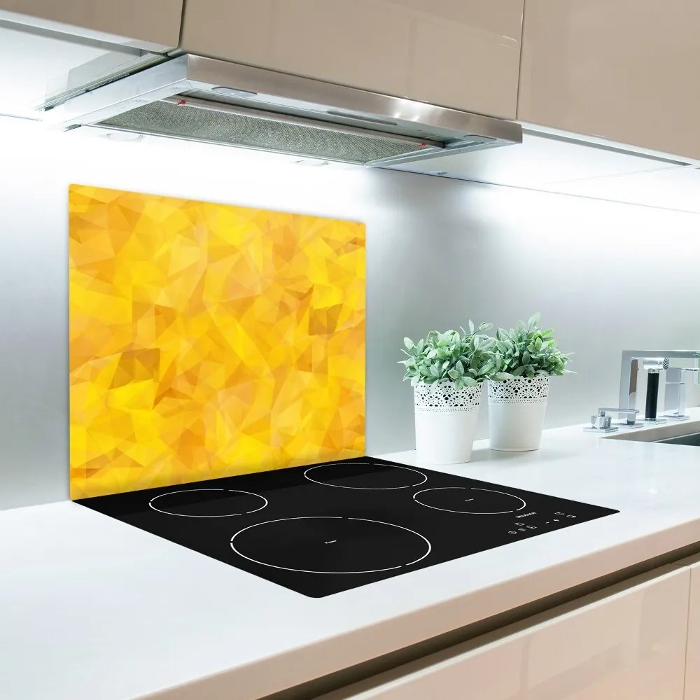 Skleněné deska do kuchyně Abstrakce trojúhelníků 60x52 cm