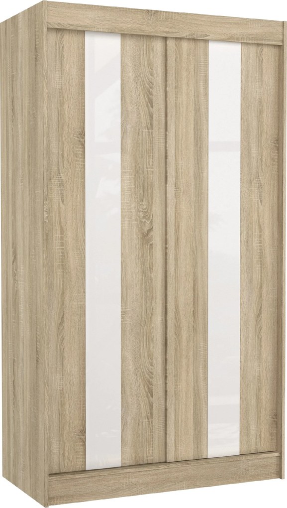 ADRK Furniture Skříň posuvná se zrcadlem KAREN 120 ADRK-SW-KAR-S-WL-120