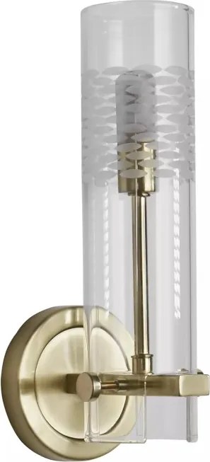 Searchlight 27981SB Nástěnné svítidlo SCOPE zlaté & čiré leptané sklo IP44