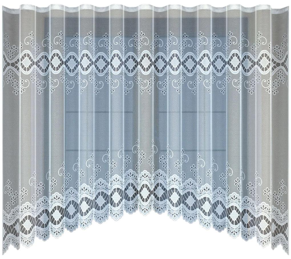 Dekorační žakárová záclona s řasící páskou COSTA 160 bílá 300x160 cm MyBestHome