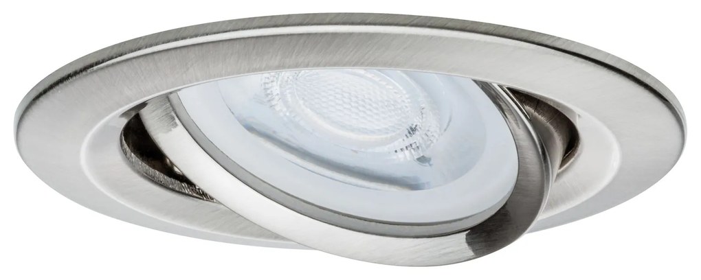 Paulmann 93465 LED Nova round, set kulatých bodovka v úpravě broušená ocel, 3x6,5W LED 2700K GU10, 3 krokové stmívání, prům.8,4cm
