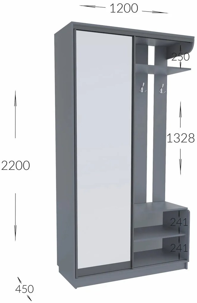 Šatní skříň/předsíň ELIS 120 sonoma