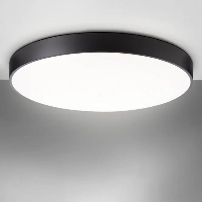 Brilliant HK17795S76 Stmívatelné LED svítidlo SLIMLINE černé, průměr 78cm, RC, CCT, Night Light