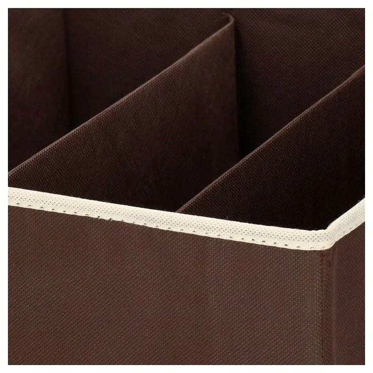 Úložný box se zásuvkami 30x30x30 cm SPRINGOS HA3017 hnědý