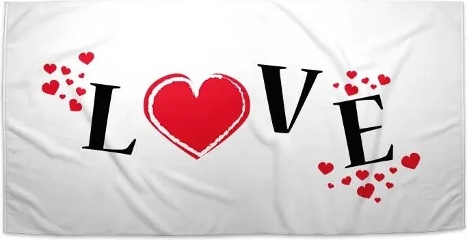 Sablio Ručník Love - 30x50 cm