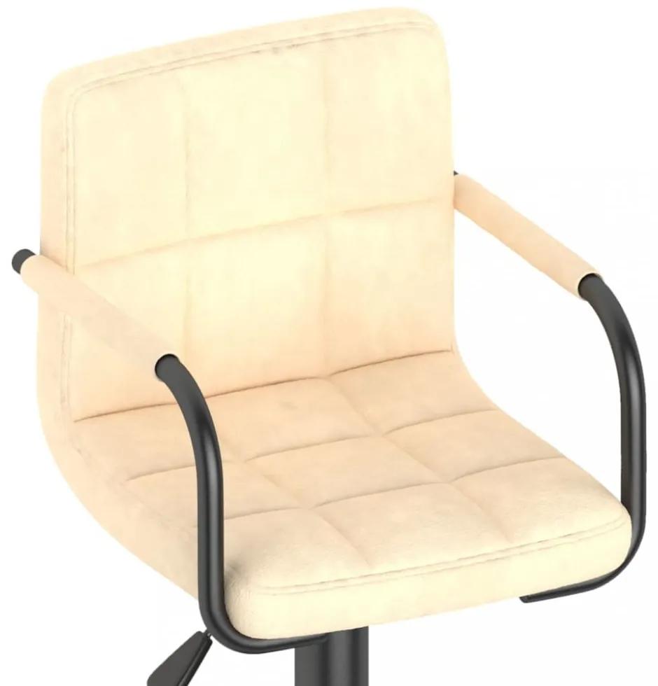 Barová židle samet / kov Dekorhome Hnědá