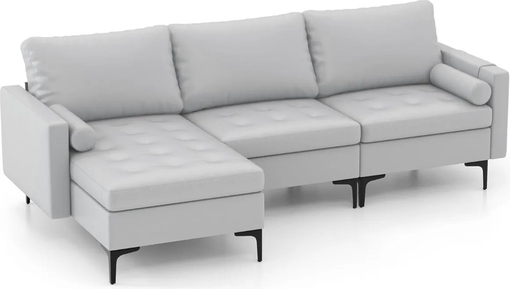 Costway Multiple Combination Sofa Collection Sections Modular s porty USB