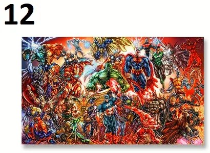 Obraz s motivem Marvel Superhrdinové, více motivů Motiv: 12, Rozměry (cm): 50x70 cm