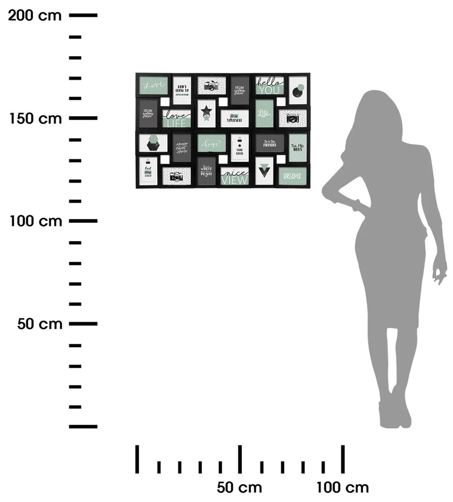 Nástěnný fotorámeček Cali 57x85 cm