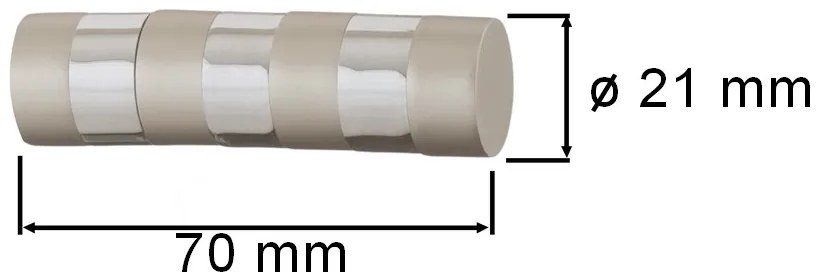 GARNÝŽE-HEBR Garnýž Sigma chrom mat jednoduchá 400 cm