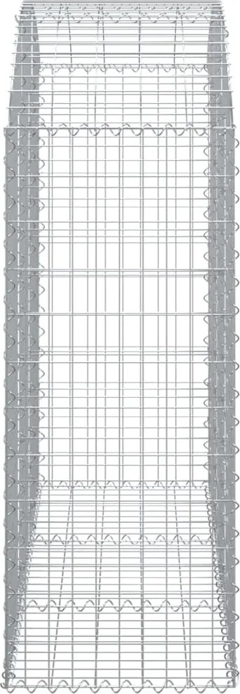 Klenutý gabionový koš 150 x 50 x 120/140 cm pozinkované železo 153456