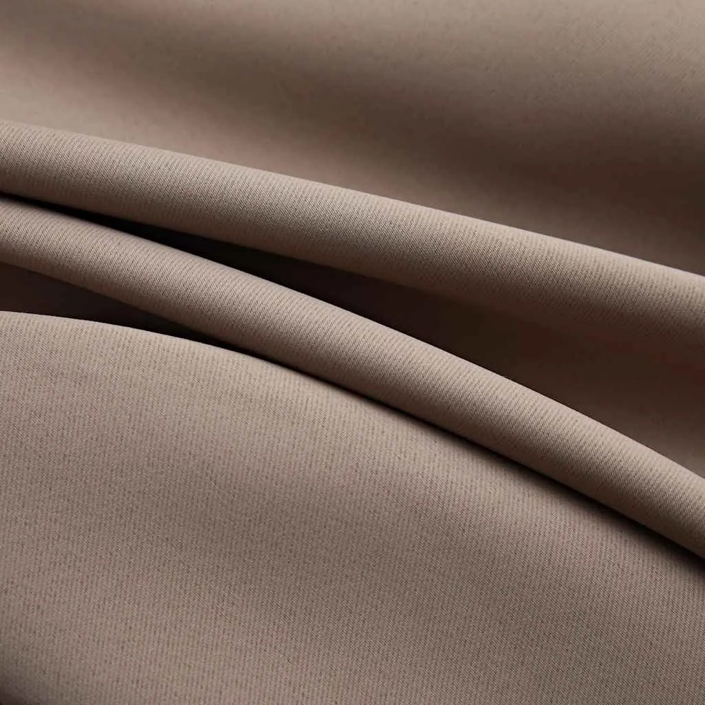 Zatemňovací závěs s kovovými kroužky taupe 290 x 245 cm 134437