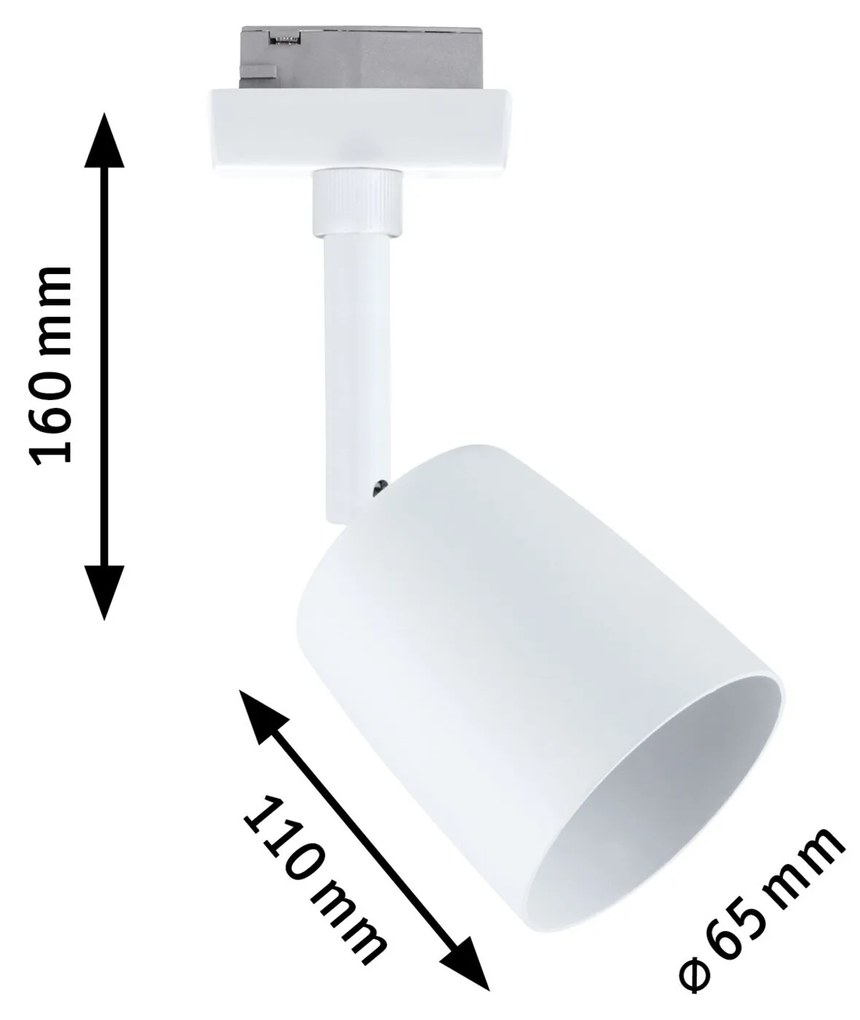 Paulmann 94880 Cover, spot pro Urail system, max. 1x10W GU10, signální bílá/chrom