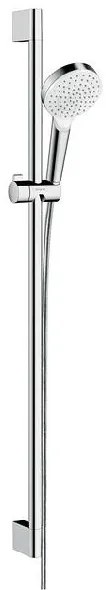 Hansgrohe Crometta - Sprchová souprava 100, EcoSmart 9 l/min, sprchová tyč 90 cm, bílá/chrom 26539400