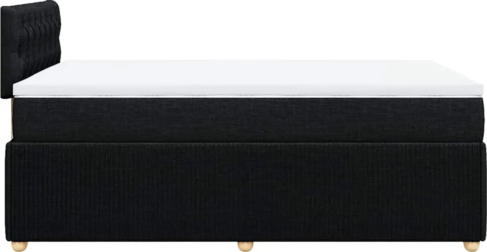 Box spring postel s matrací černá 120x200 cm textil 3289732