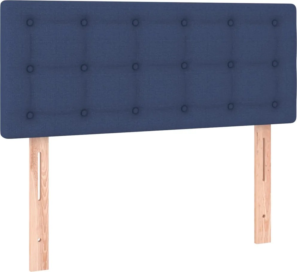 Box spring postel s matrací a LED modrá 100x200 cm textil 3134019