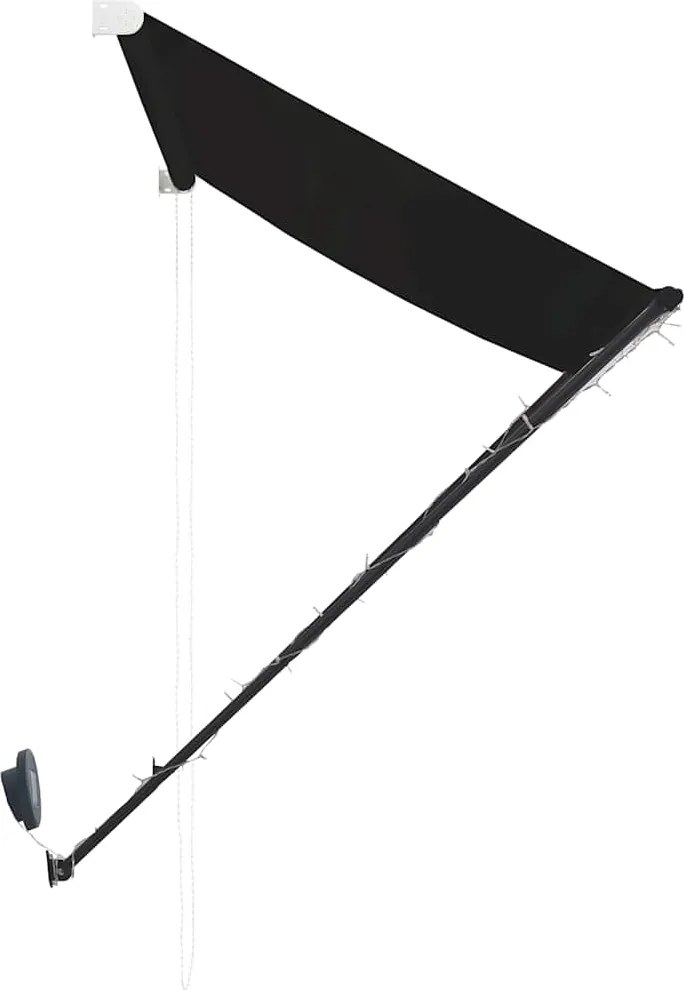 Zatahovací markýza s LED světlem 350 x 150 cm antracitová 145919