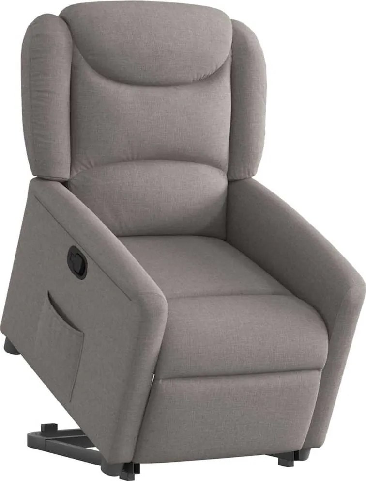 Zvedací polohovací křeslo taupe textil 3303201