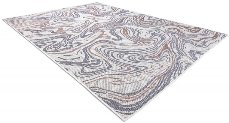 Dywany Łuszczów, Kusový koberec Sion Sisal Waves 2836 ecru/blue/pink – na ven i na doma, 120x170, vícebarevná, chodba / předsíň