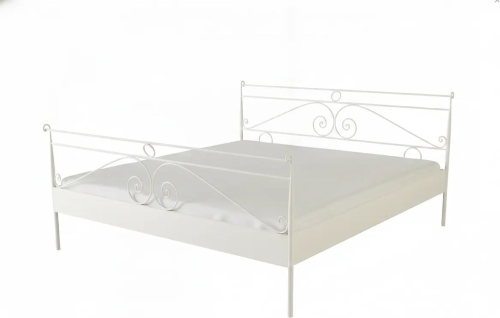 Nábytek ATIKA s.r.o. Kovová postel ARABELA Barevne provedení: stříbrná RAL 9006, Rozměr: 90 x 200 cm