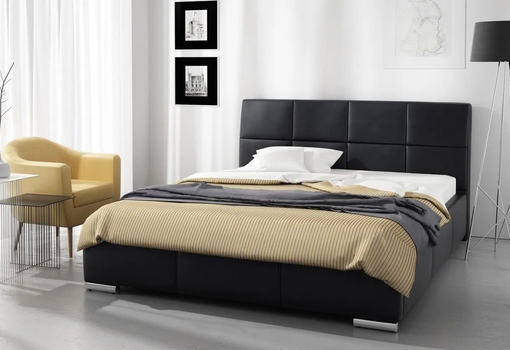 Expedo Čalouněná postel MONICA + matrace DE LUX, 160x200, madryt 1100
