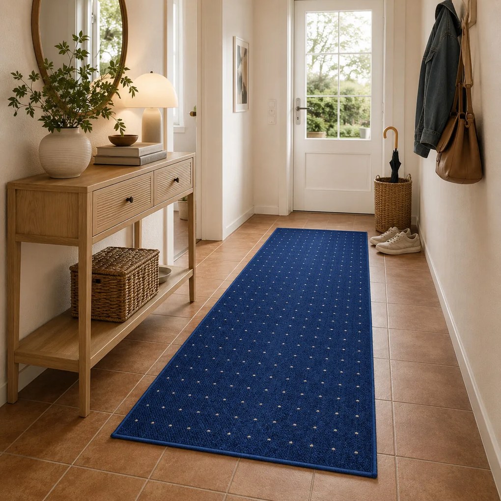 Condor Carpets, Běhoun na míru Udinese modrý, šíře 150 cm, modrá, chodba / předsíň
