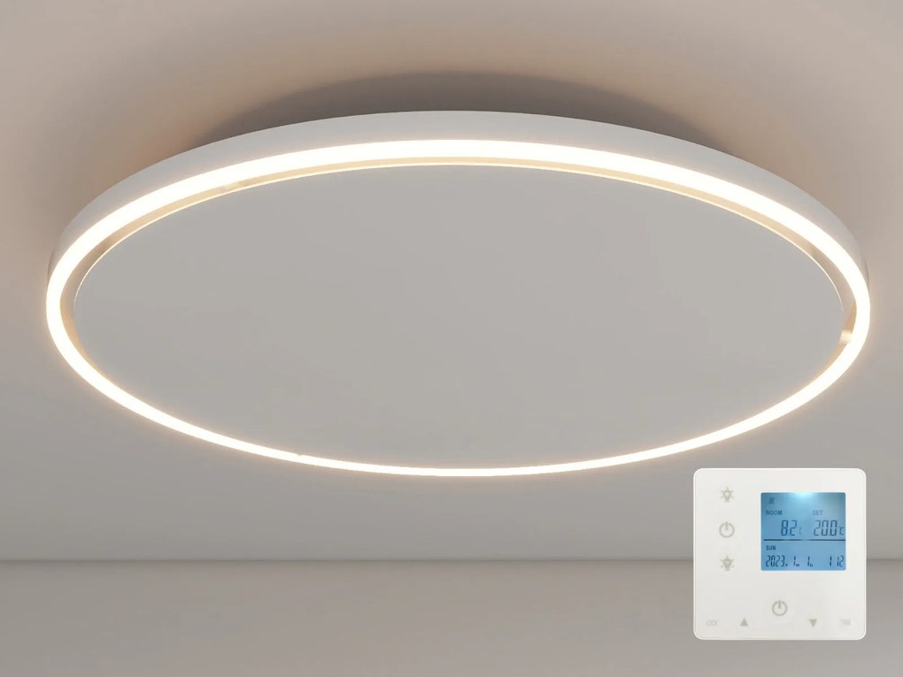 Stropní infrapanel CEILING LED DESIGN 750W | Výhřevnost 13.6 m2 | Průměr 60 cm | LED světlo | Bezdrátový termostat