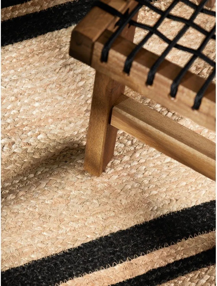 Černý/v přírodní barvě oboustranný/ručně tkaný jutový běhoun 80x250 cm Looma – Hanse Home