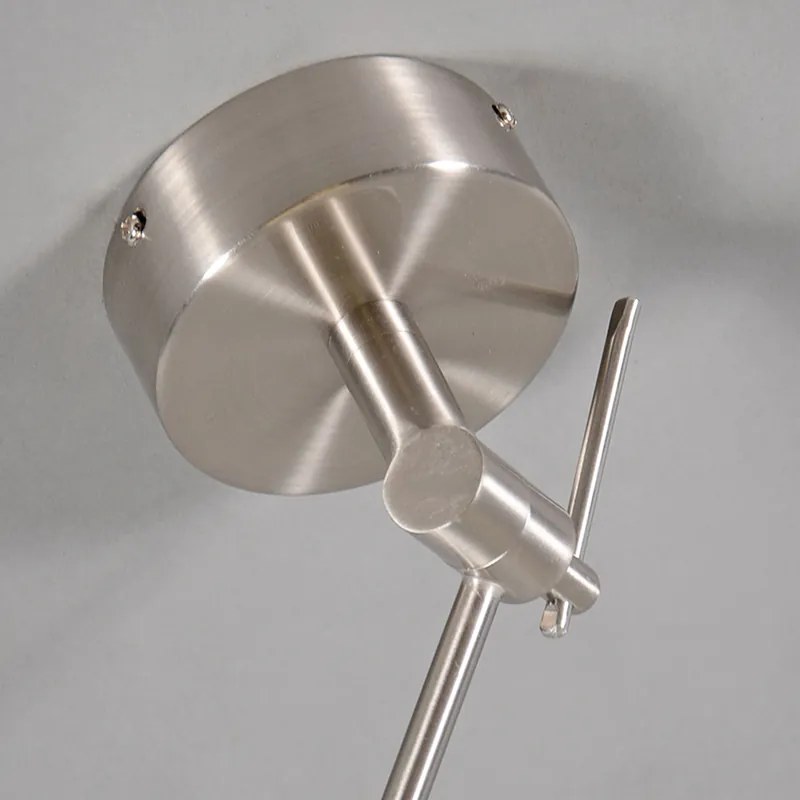 Závěsná lampa ocelová se stínidlem 35 cm šedá nastavitelná - Blitz I.