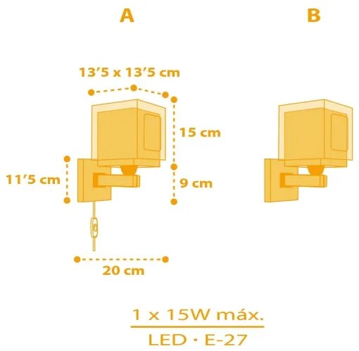 Dalber 63409 - Dětské nástěnné svítidlo MY FARM 1xE27/15W/230V