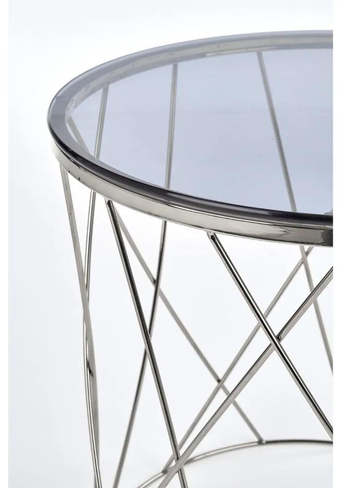 Konferenční stolek Selena, čirá / stříbrná