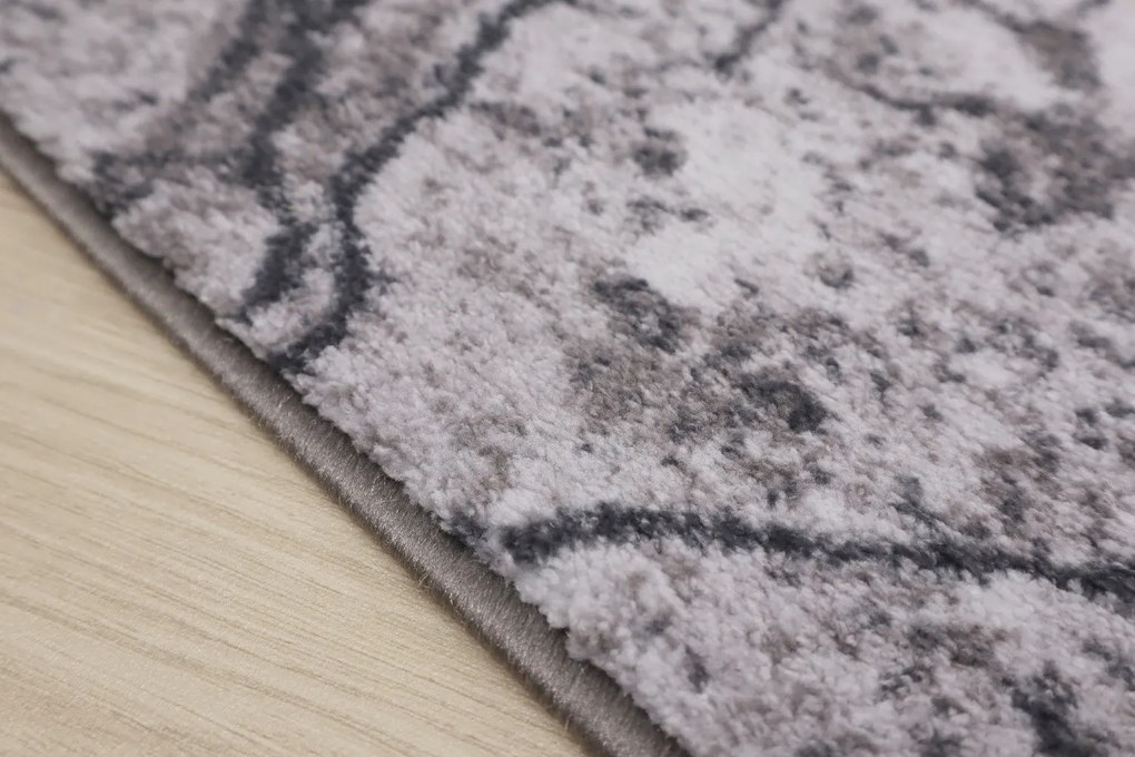 Spoltex, Koberec běhoun na míru Marble 19 šedý, šíře 100 cm, šedá, chodba / předsíň