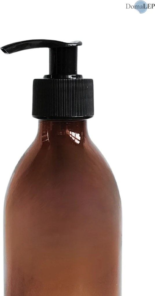 Dávkovač mýdla MONA 250 ml s černým vroubkovaným dávkovačem