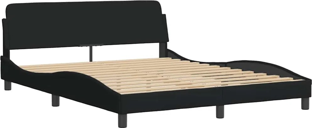 Rám postele bez matrace Hanko černý 160 x 200 cm textil 3310470