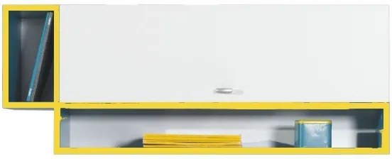 Meblar Závěsná skříňka MOBI MO13 (Poly) barevné provedení doplňků: žlutá