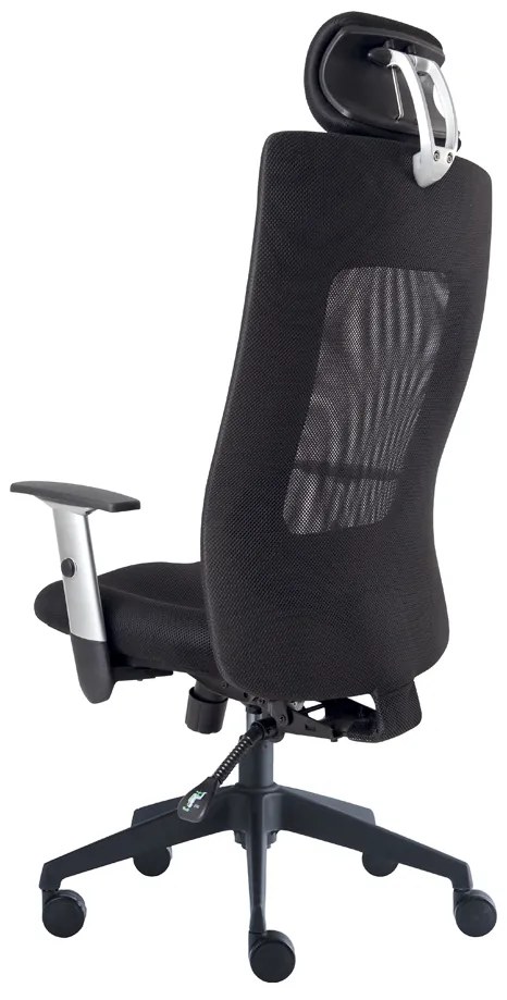 ALBA Ergonomická kancelářská židle MOLINA - černá síťovina / látka