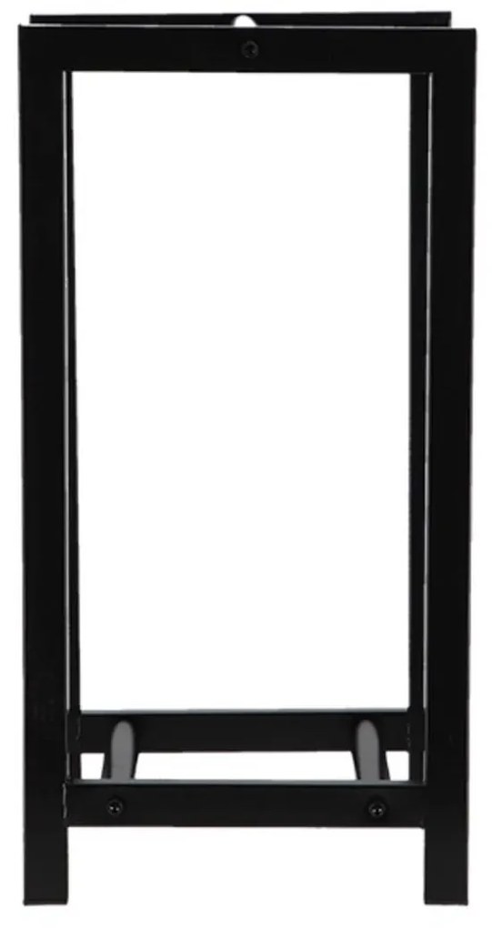 Kovový stojan na dřevo Rectangle, 30x60 cm, černá