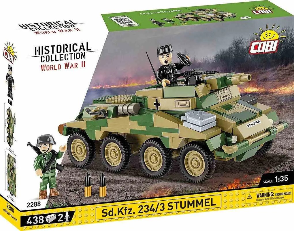 Stavebnice cobi 2288 ii ww sd. kfz 234/3 stummel 1:35