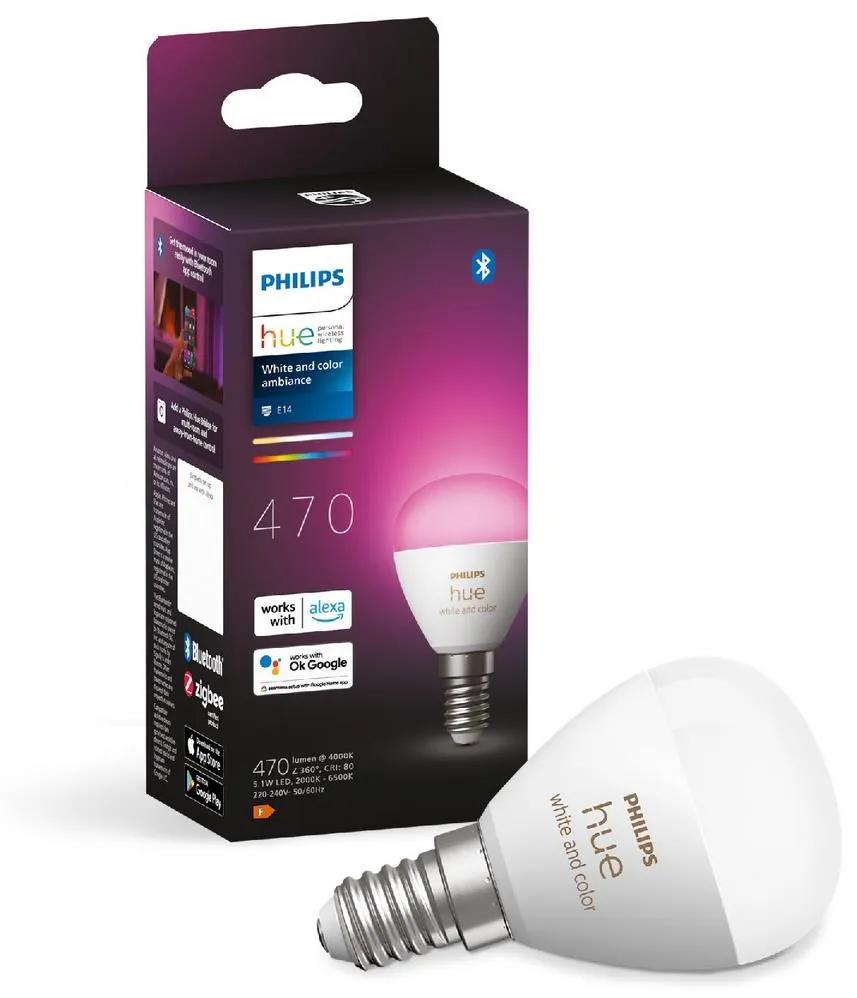 Philips LED RGBW Stmívatelná žárovka Philips Hue WACA P45 E14/5,1W/230V 2000-6500K P5749