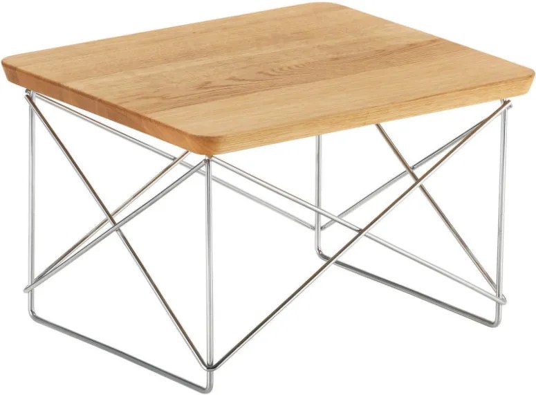 Vitra Occasional Table LTR Natural Oak, chrome