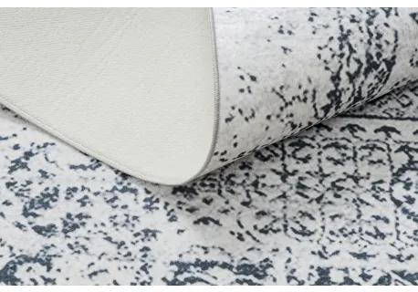 Dywany Luszczow Kusový koberec ANDRE pratelný Růžice 1072 vintage protiskluz, bílá černá Rozměr koberce: 160 x 220 cm