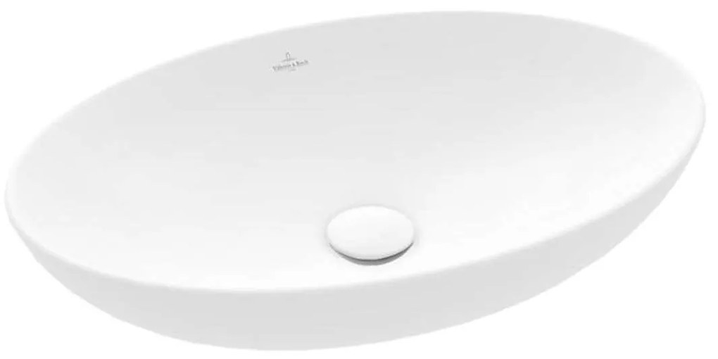 Villeroy & Boch Loop&Friends - Umyvadlo na desku, 62x42 cm, bez přepadu, CeramicPlus, Stone White 4A4801RW